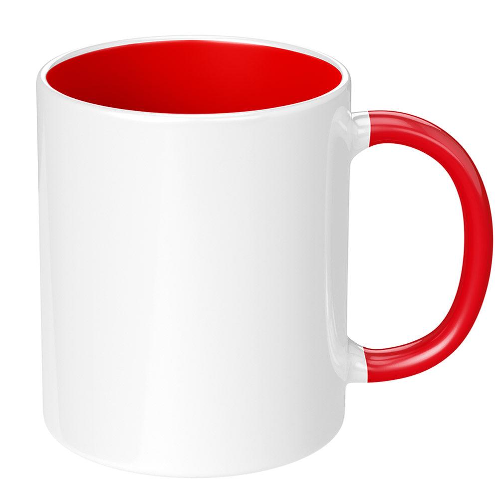 11oz Red Inner & Handle Sublimation Mug – Dye Sublimation Store